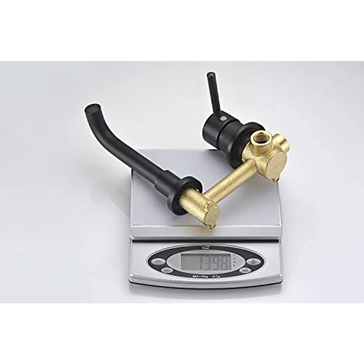 Wall Mount Bathroom Faucets Matte Black, Rough-in Valve Included