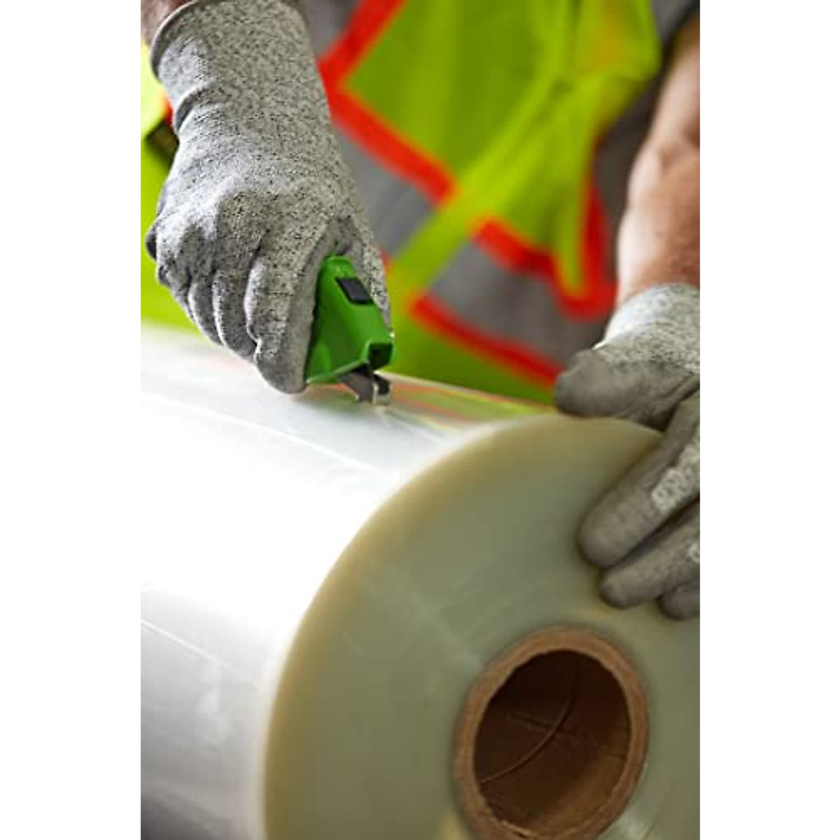 Riteknife AS100 Auto Retractable Safety Knife, Fast Acting Blade Guard Technology Eliminates Lacerations, Durable Aluminum Handle, Best for Cutting Heavy-Duty Materials, Triple-wall Corrugated, Rubber