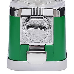 Gdrasuya10 Vending Machine, 18.11" Big Bubble Gumball Machine Lockable Candy Gumball Dispenser Machine Large Capacity Toy Vending Machine for 1.26inch Ball or Candy, Green