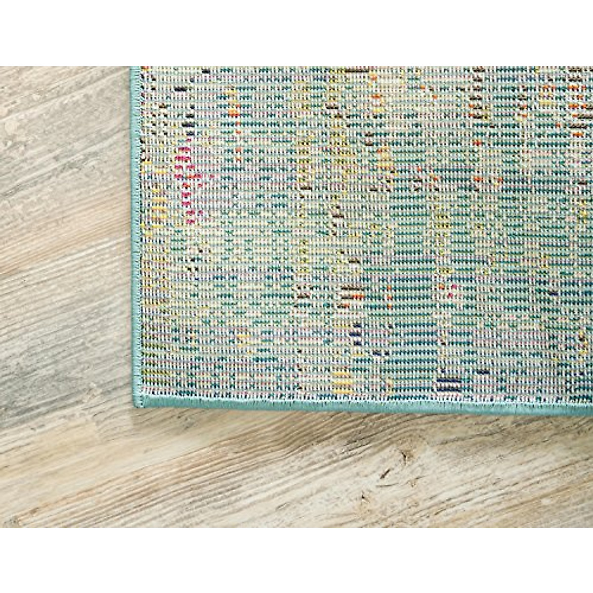 Unique Loom Vita Collection Over-Dyed Southwestern Tribal Vintage Area Rug, Rectangular 9' 0" x 12' 0", Turquoise/Yellow