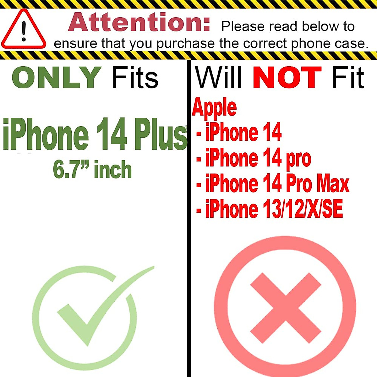 CoverON Pouch for iPhone 14 Plus Wallet Case, RFID Blocking Flip Folio Stand Vegan Leather Phone Cover Carrying Sleeve 6 Credit Card Holder Clutch Fit Apple iPhone 14 Plus Case - Black