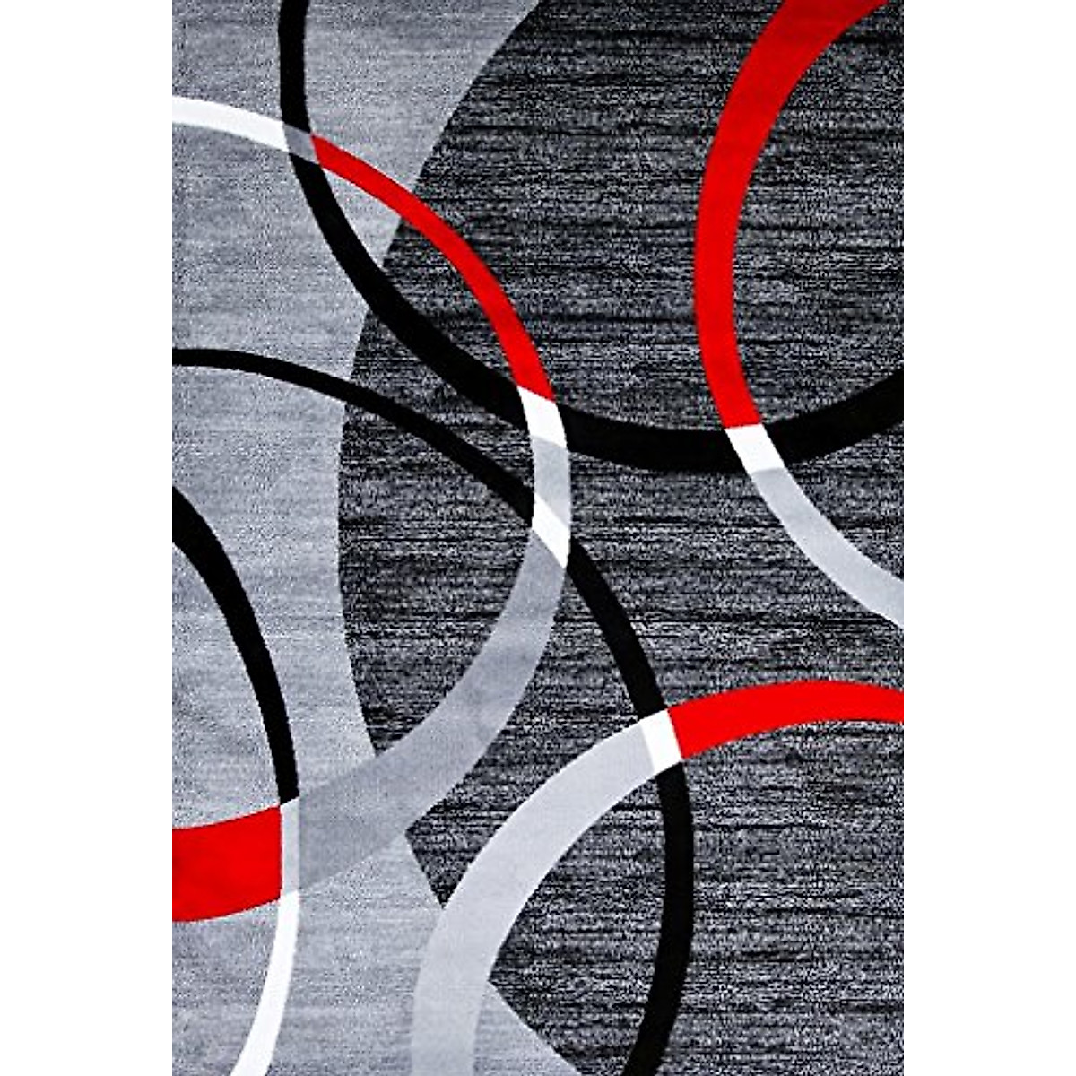 Persian-Rugs Luxe Weavers Victoria Collection 3895 Gray 8 ft x 11 ft Modern Abstract Geometric Stain Resistant Area Rug