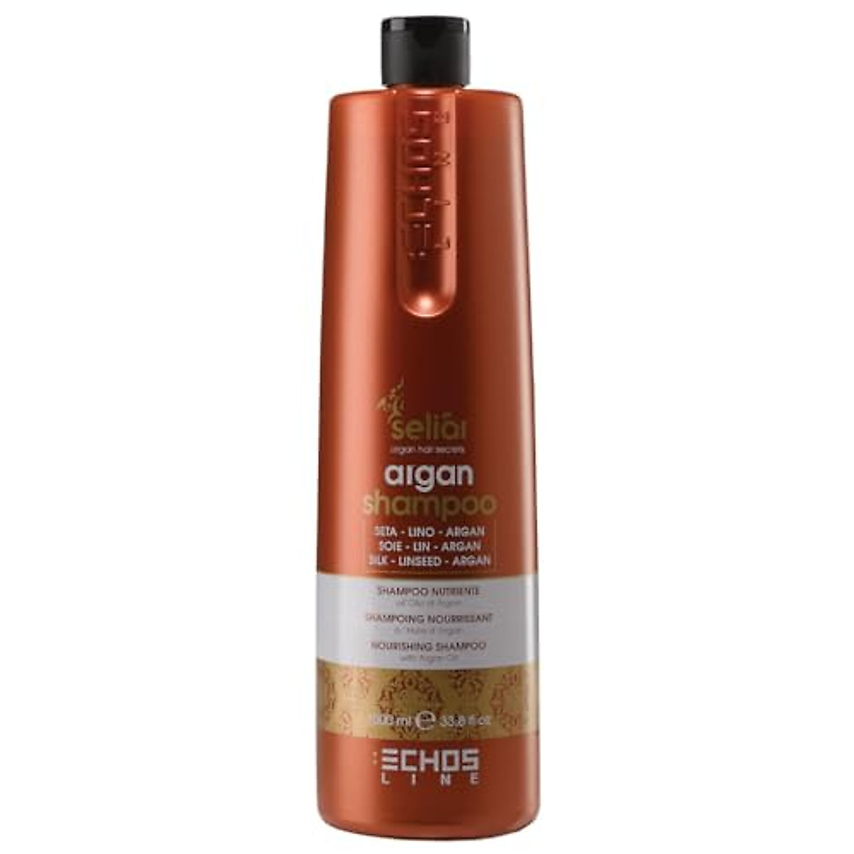 Echos Line Seliar Argan Nourishing Shampoo 1000ml/33.8oz"Free Starry Sexy Kiss Lip Plumping 10 Ml" (1000ml/33.8oz)