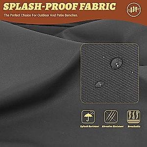 Focuprodu Bench Cushions.Double Piping Bench Cushions for Indoor/Outdoor Furniture,36x14 inchs Outdoor Bench Cushions for Courtyards, Terraces, Swing Cenches (36x14x2.5, Carbon Gray)