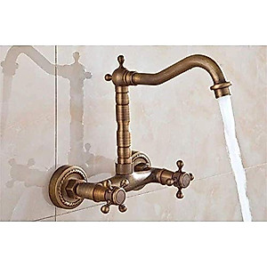 NZDY Faucet Kitchen Faucet Kitchen Faucet 360 Rotating Kitchen Hot and Cold Tap Antique Bathroom Mixer Tap