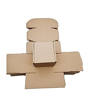 4x4x3 inch Shipping Boxes Pack of 25，Livejun Brown Corrugated Cardboard Box Mailer Boxes for Packaging Small Business Shipping，Boxes for Birthday Wedding Party Gift Giving (4 x 4 x 3)