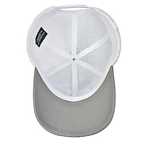 Fishing Gifts for Men Women, Unique Fish Stuff Flag Trucker Hat for Fisherman Best Gift, Black/Grey