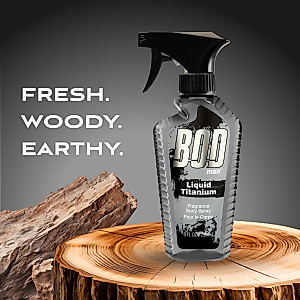 BOD Man Fragrance Body Spray, Liquid Titanium, 8 fl oz