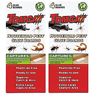 Tomcat Household Pest Glue Boards (Roaches, Insects, Scorpions Spiders) (8 Boards)