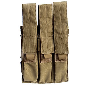 LytHarvest Tactical Molle Magazine Pouch, Kriss Tactical Pistol Triple Mag Pouch, Multi-use (TAN)