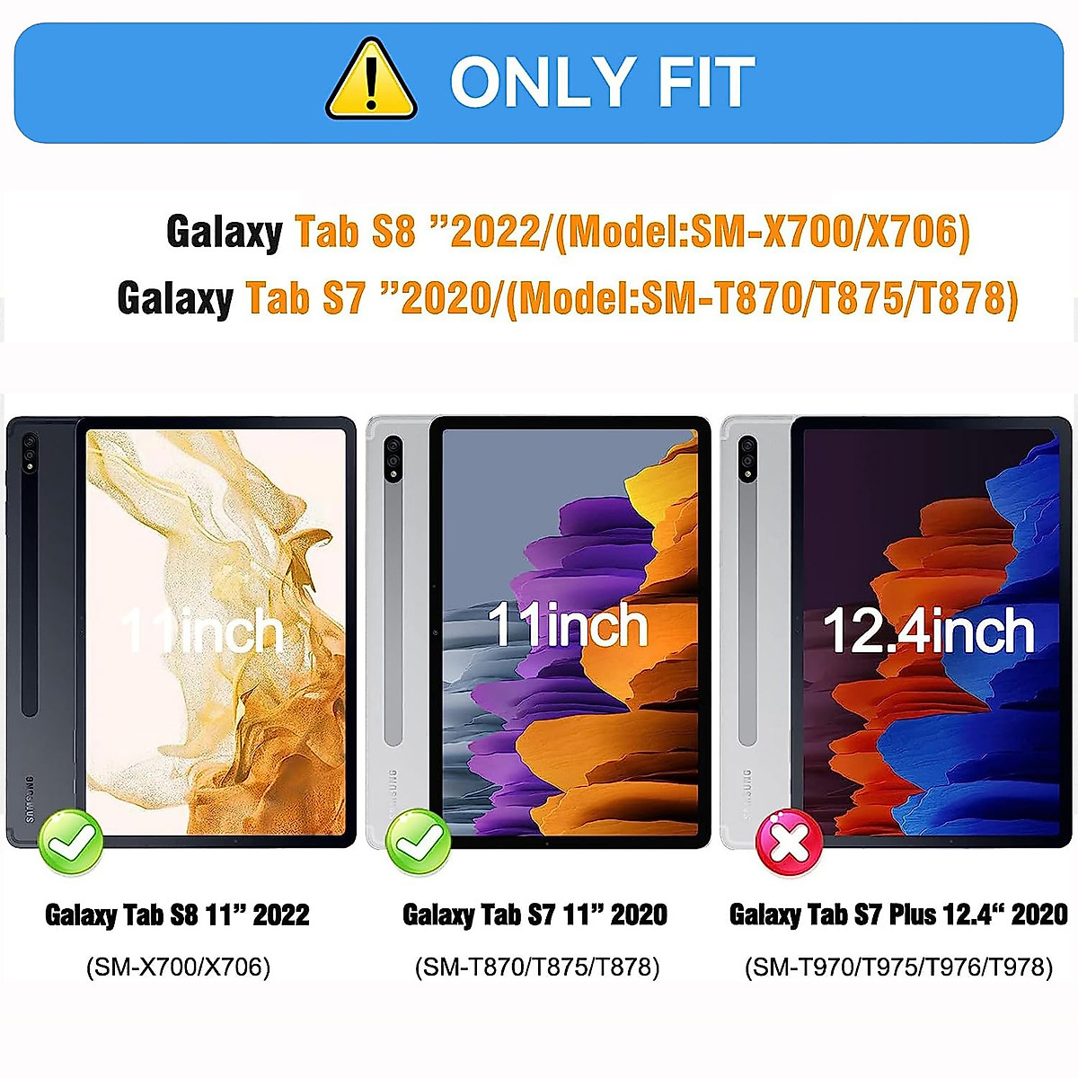 BXIKEOPIU Case for Samsung Galaxy Tab S8 2022 & S7 2020 11 Inch (SM-X700/X706/T870/T875/T878), Slim PU Leather Stand Folio Cover with Auto Sleep Wake, Dinosaur