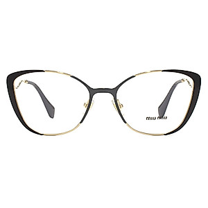 Eyeglasses Miu MU 51 QV VYD1O1 Pale Gold/Grey/Black