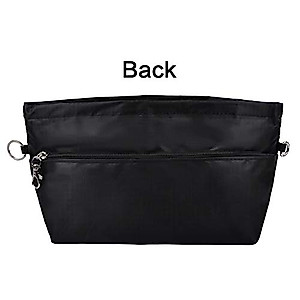 Vercord Purse Organizer Insert Bag Tote Handbags Pocketbook Inserts Organizers Zipper 11 Pockets Black Large