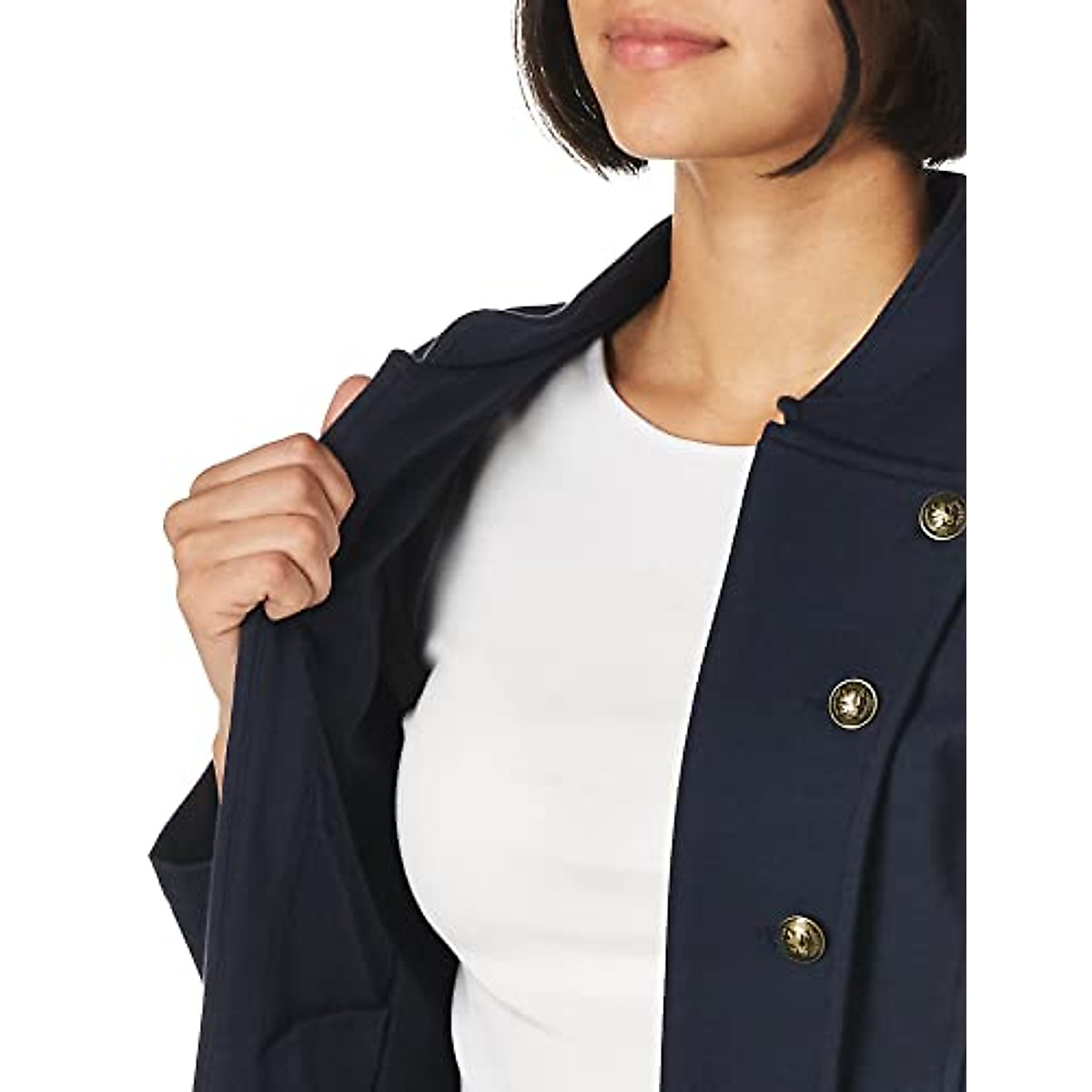 Tommy Hilfiger Women's Casual Band Jacket, Fall Fashion, Sky CAPT, Small