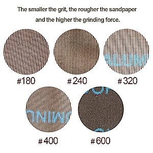 O'SKOOL Mesh Sanding Sheet 180, 240, 320, 400, and 600 Grit (Provided in a 10 Sheet Pack) Dust Free Mesh Abrasive Sandpaper