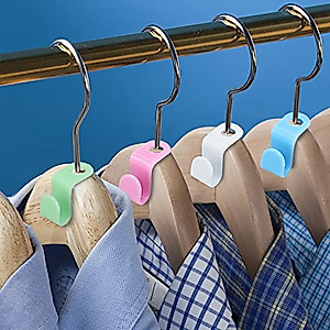 Clothes Hanger Connector Hooks,100PCS Hanger Hooks,Space Saving Cascading Hangers Connection Hooks for Heavy Duty Clothes Closet (Colorful)