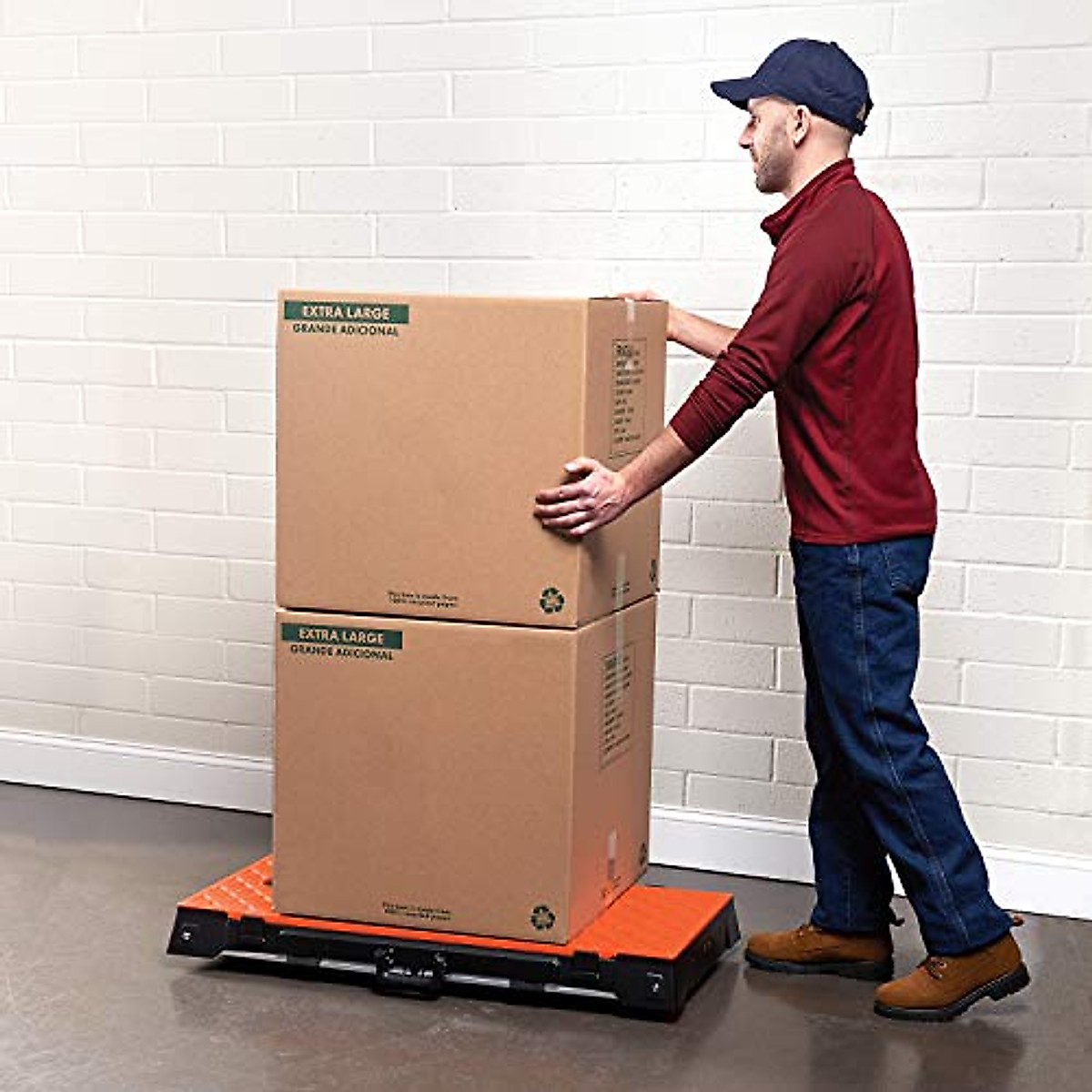 Disston 30146A OmniTable 4 in 1 Portable Workbench Work Table Dolly Scaffold and Creeper Adjustable Height with Folding Legs with Free Blu-MOL Jigsaw Blade Set (E0130146)