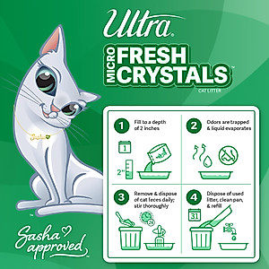 Ultra Fresh Scented Micro Crystals Premium Cat Litter - 99.9% Dust Free, Soft on Paws - 5 Lbs.