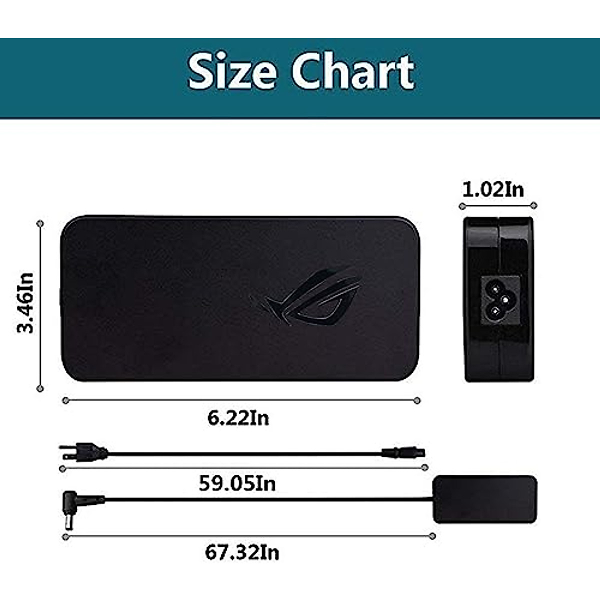 New Slim 19.5V 9.23A 180W Laptop Charger Fit for Asus ROG G750JM G751JM G750JS G75 G75VW G75VX GL502VT G750JW G750JM G750JX G751JL G751JM G752VL ADP-180MB F FA180PM111 G-Series Gaming Laptop