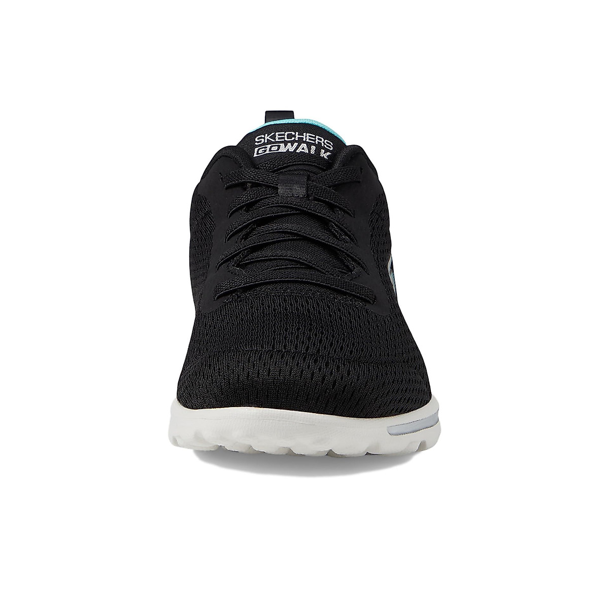 Skechers Women's GO Walk Travel-Fun Journey Sneaker, Black/Aqua, 8