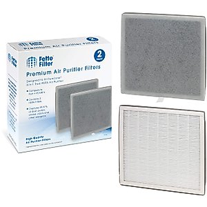 Fette Filter -3-in-1 Replacement Filter Compatible with Pure Enrichment PureZone Air Purifier Compare to Part # PEAIRFIL (2-PACK)