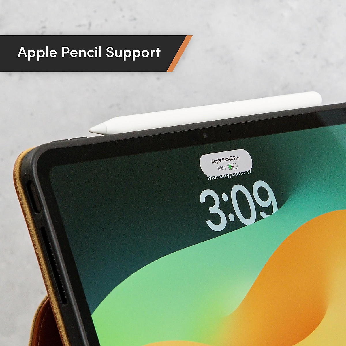 Casemade Real Leather Case Compatible with iPad Pro 11” 1st/2nd/3rd/4th Gen (2018/2020/2021/2022) - Full-Grain Leather Cover, Auto Sleep/Wake, Dual Stand Position (Tan)