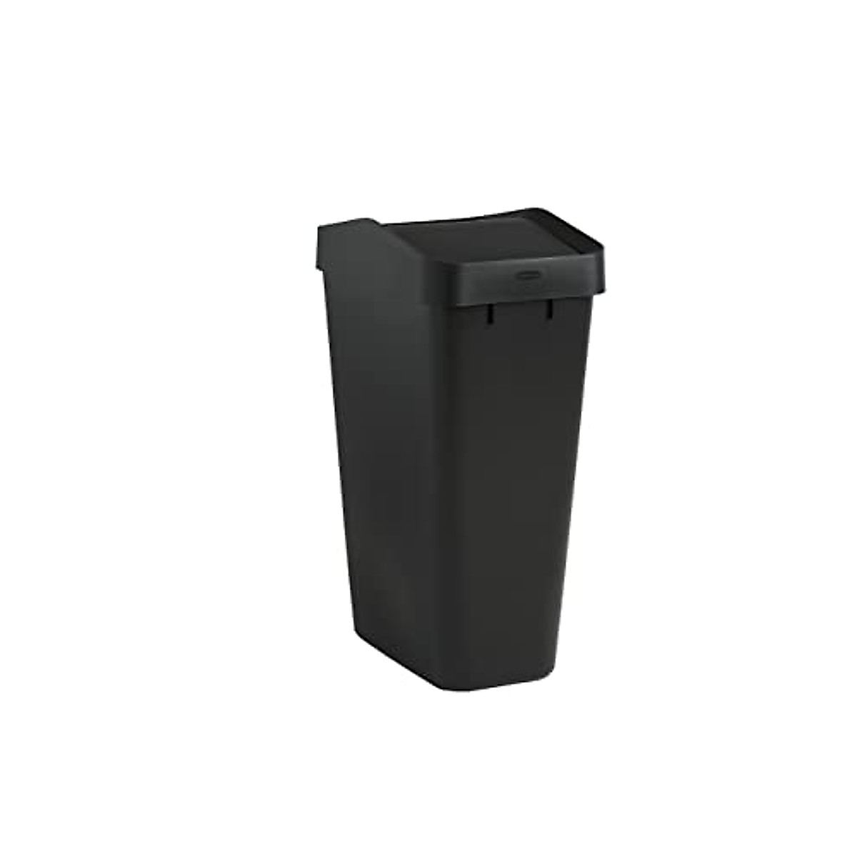 Rubbermaid Swing Top Waste Container for Home and Kitchen, Easy Access Disposal and Slim Modern Trash Can with Lid, 12.2 Gallon Capacity, Black