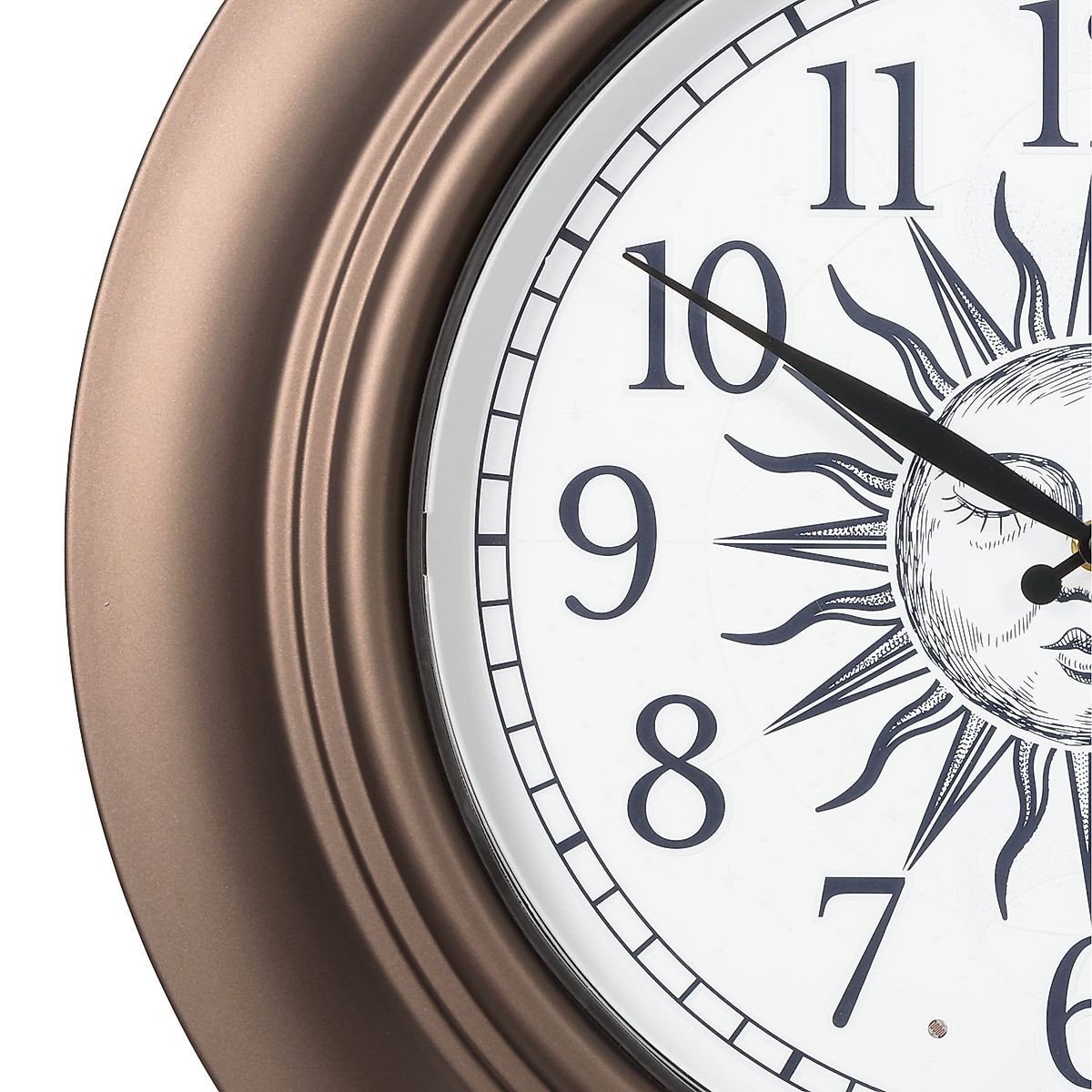 La Crosse Clock 435-3256B-SM-INT 21" Indoor/Outdoor Quartz Clock with Lighted Sun & Moon Dial