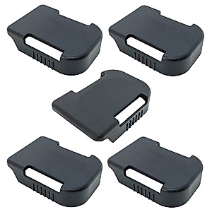 QINIZX 5 Packs Battery Wall Mount Storage Shelf Rack, Battery Holder Compatible for Makita 18V/for Bosch 18V Li-ion Battery, Battery Cover/Protector Organizer Shelf Bracket Belt Slot