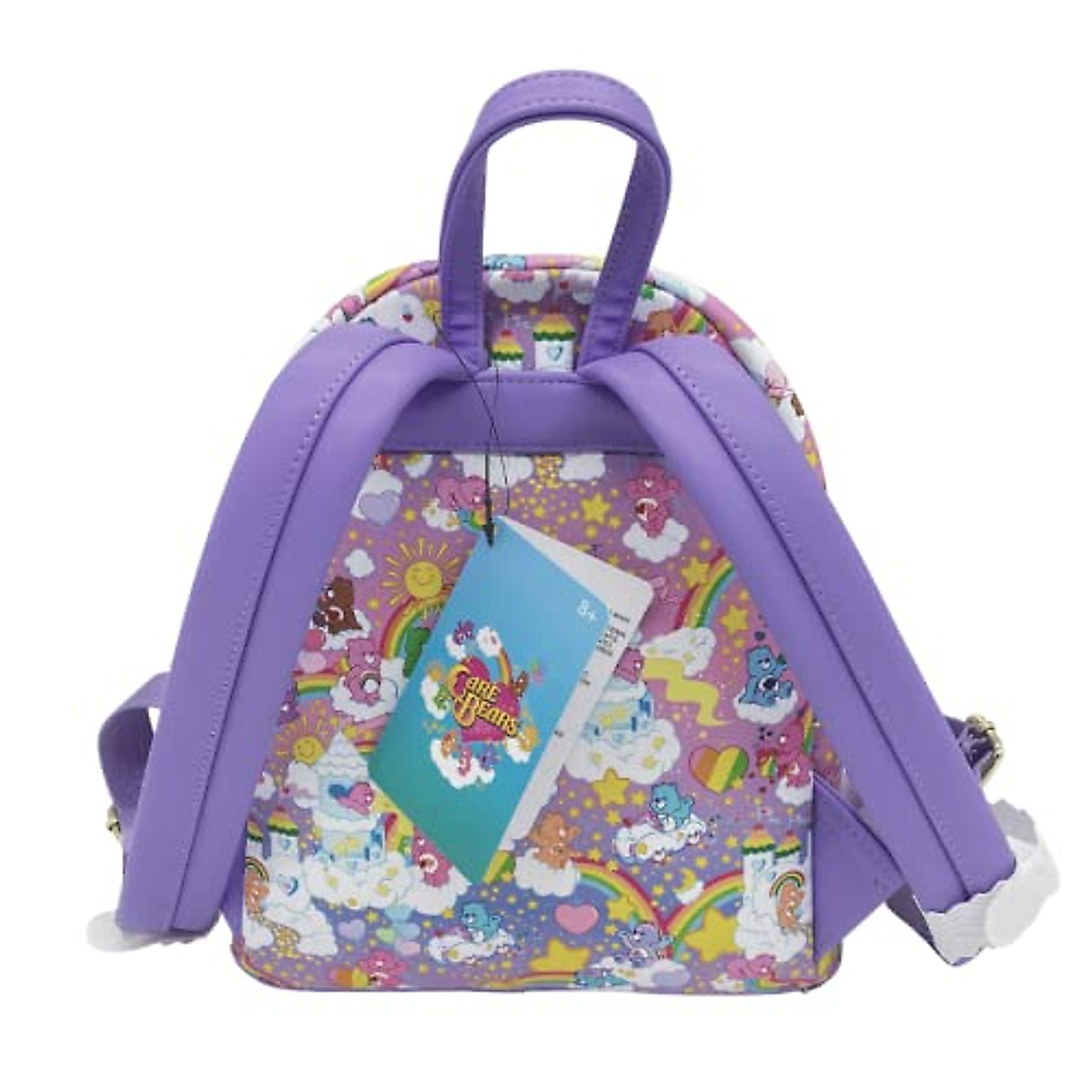 Loungefly Exclusive Care Bears Rainbow All Over Print Double Strap Shoulder Bag