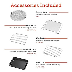 COSORI 11-in-1 Ceramic Air Fryer Toaster Oven Combo, Mother's Day Gift, Flat-Sealed Heating Elements for Easy Cleanup, Innovative Burner Function, 5 Accessories & Recipes, 26QT, Silver