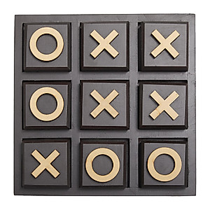 The Novogratz Modern Wood Game Set, SMALL SIZE, Black