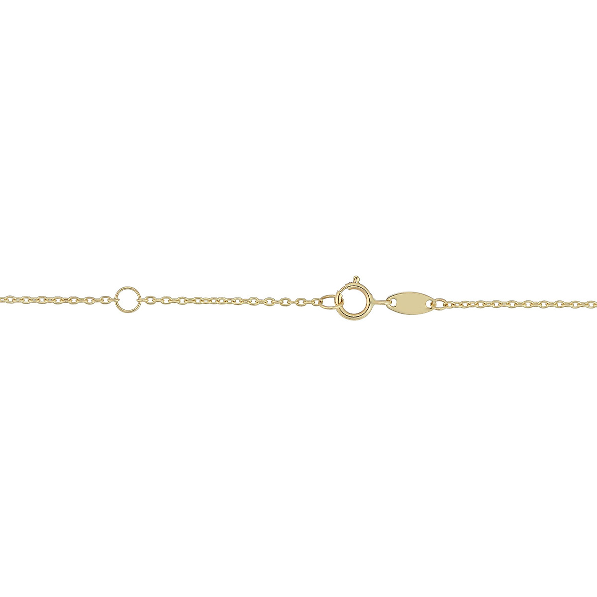 Kooljewelry 14k Yellow Gold Wishbone Adjustable Length Necklace (fits 17" or 18")