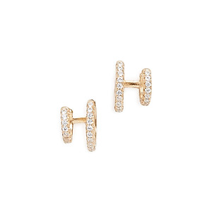 SHASHI Women's Katerina vermeil Double Earrings, Gold, One Size
