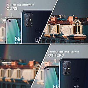 Orzero (5 Pack) Compatible for OnePlus Nord N10 5G 3 Pack Tempered Glass Screen Protector+ 2 Pack Flexible Glass Camera Lens Protector, HD Bubble-Free (Lifetime Replacement)