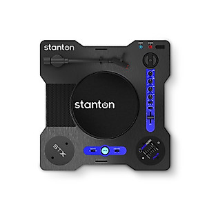Stanton STX - Portable Scratch DJ Turntable with Innofader Nano Crossfader, Bluetooth, Pitch Slider, USB Recording, Speaker, 2 Rechargeable Batteries