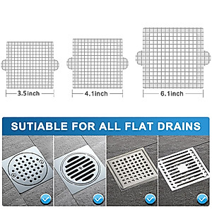 Disposable Shower Drain Hair Catcher, 4.1 Inch Shower Drain Cover Mesh Stickers, 25 Pack