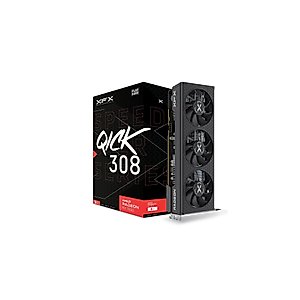 XFX Speedster QICK308 Radeon RX 7600 Black Gaming Graphics Card with 8GB GDDR6 HDMI 3xDP, AMD RDNA 3 RX-76PQICKBY