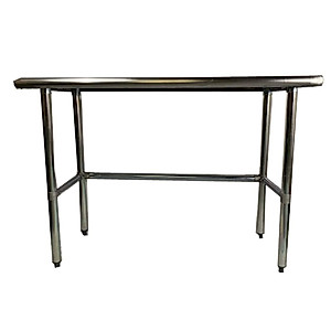 Commercial Stainless Steel Work Prep Table with Open Base 30 x 60 and Double Overshelf 18 x 60 with Casters Wheels