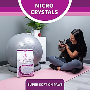 Litter Pearls Micro Crystals Cat Litter, 10.5 lb, Clear with Blue (10610)
