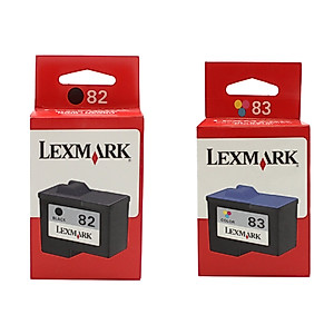 Lexmark 82 Black & 83 Color Ink Cartridge Combo Pack (18L0860)