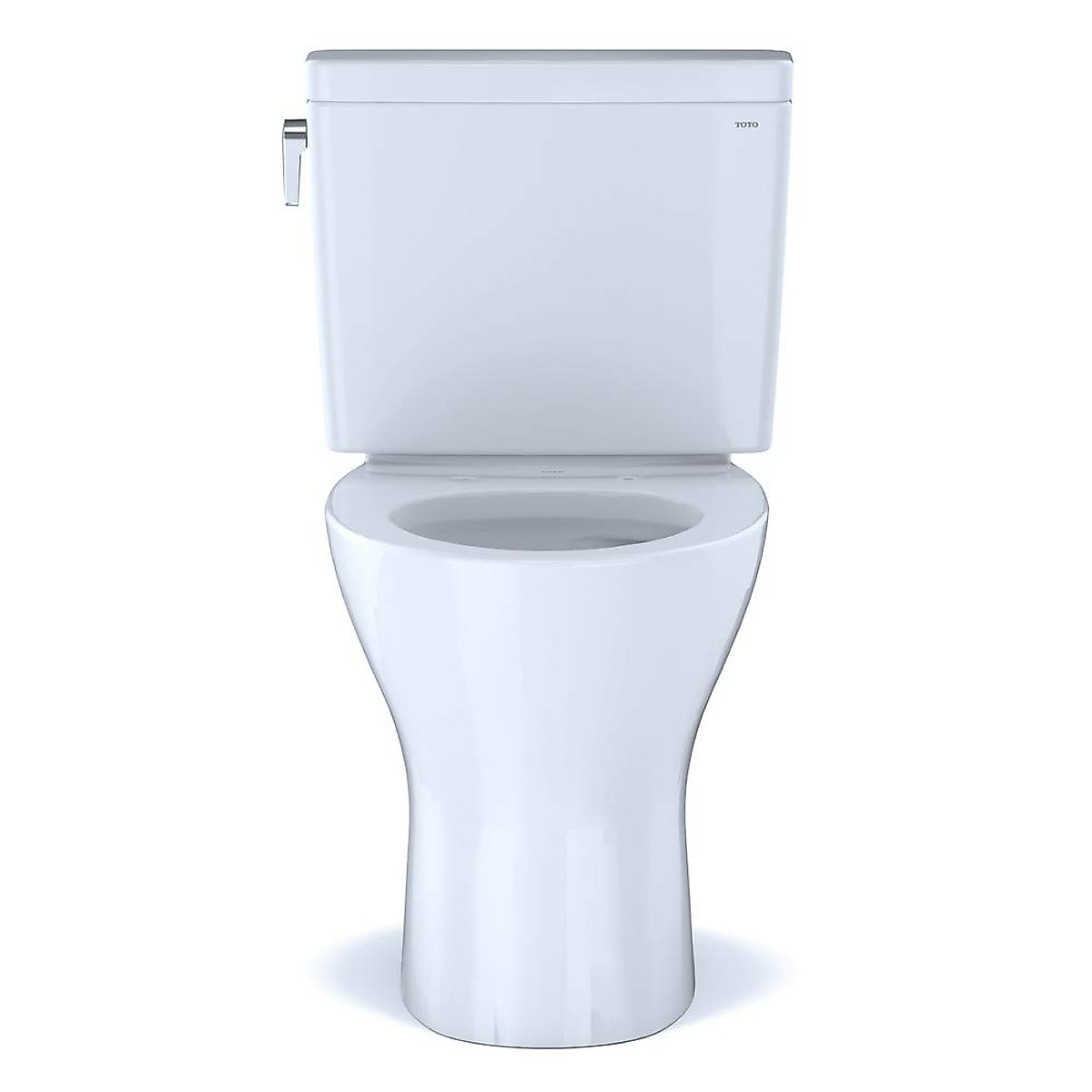 TOTO CST746CEMFG#01 Drake Two-Piece Elongated Dual Flush 1.28 and 0.8 GPF Universal Height DYNAMAX TORNADO FLUSH Toilet with CEFIONTECT, Cotton White