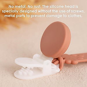 Teething Toys for Babies 0-6 Months Baby Teethers with Clip Silicone Baby Teether Toys for Boys and Girls Infant Teething Toys for Babies Rainbow Shape with Travel Case-Terracotta