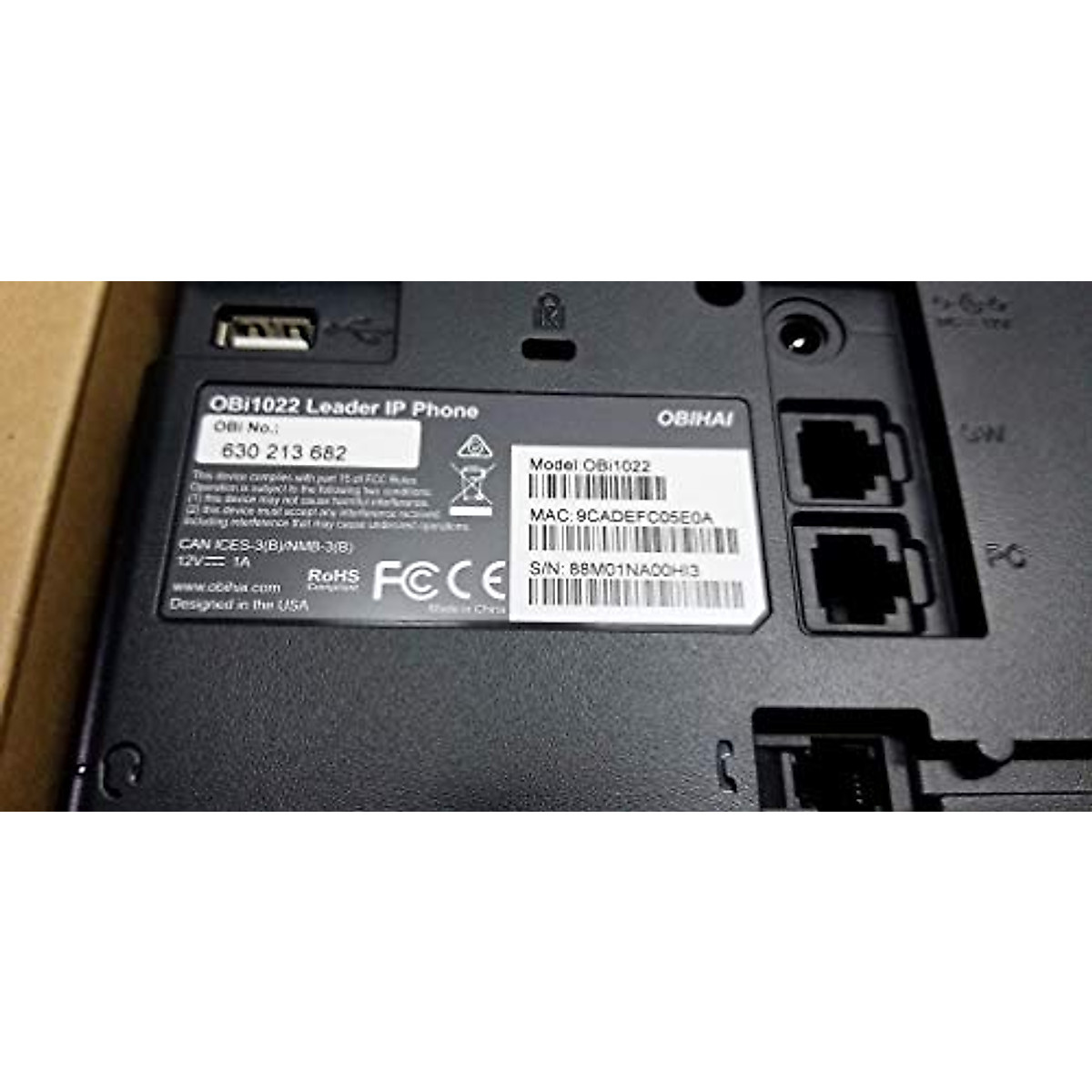 Obihai OBi1022PA Google Voice VOIP Phone with Power Supply - Up to 10 Lines - Support for Google Voice and SIP-Based Services - Google Voice Device