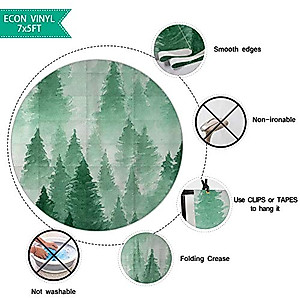 Allenjoy Green Oil Painting Forest Backdrop Nature Watercolour Tree Christmas Party Photography Backdrop Kids Newborn Baby Portrait Photoshoot Background 7x5ft Photo Booth Studio Props