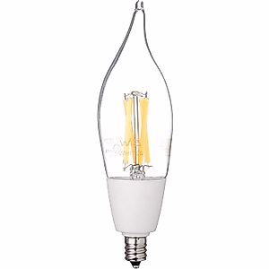 WiZ Clear 40W BA11 Tunable White Filament LED Smart Candle-Shaped Bulb - Pack of 1 - E12- Indoor - Connects to Your Existing Wi-Fi - Control with Voice or App - Matter Compatible