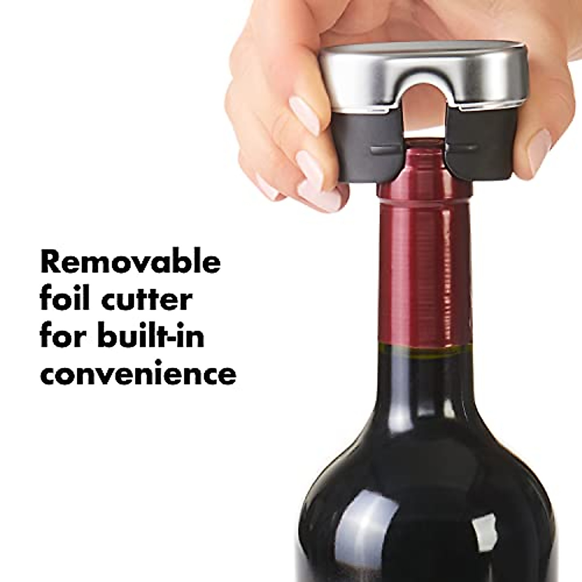 OXO SteeL Winged Corkscrew with Removable Foil Cutter