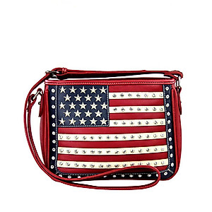 Montana West Concealed Carry American Pride Crossbody Purse Navy
