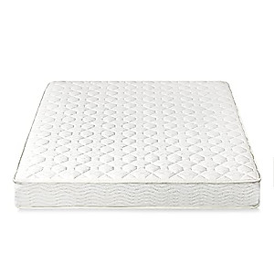 Best Price Mattress 8 Inch Tight Top Innerspring Hybrid Mattress - Comfort Foam Top with Bonnell Spring Base, King White