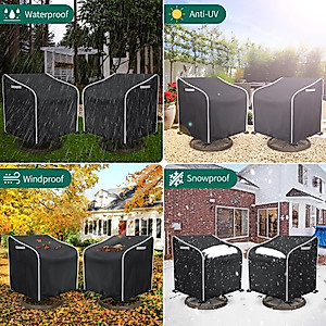 AKEfit Patio Chair Cover Outdoor Chair Cover Heavy Duty Waterproof Furniture Chair Covers For Chairs 2 Pack All-Weather protection Outdoor Furniture Covers Fits up to 38W X 35D X 31H,Black